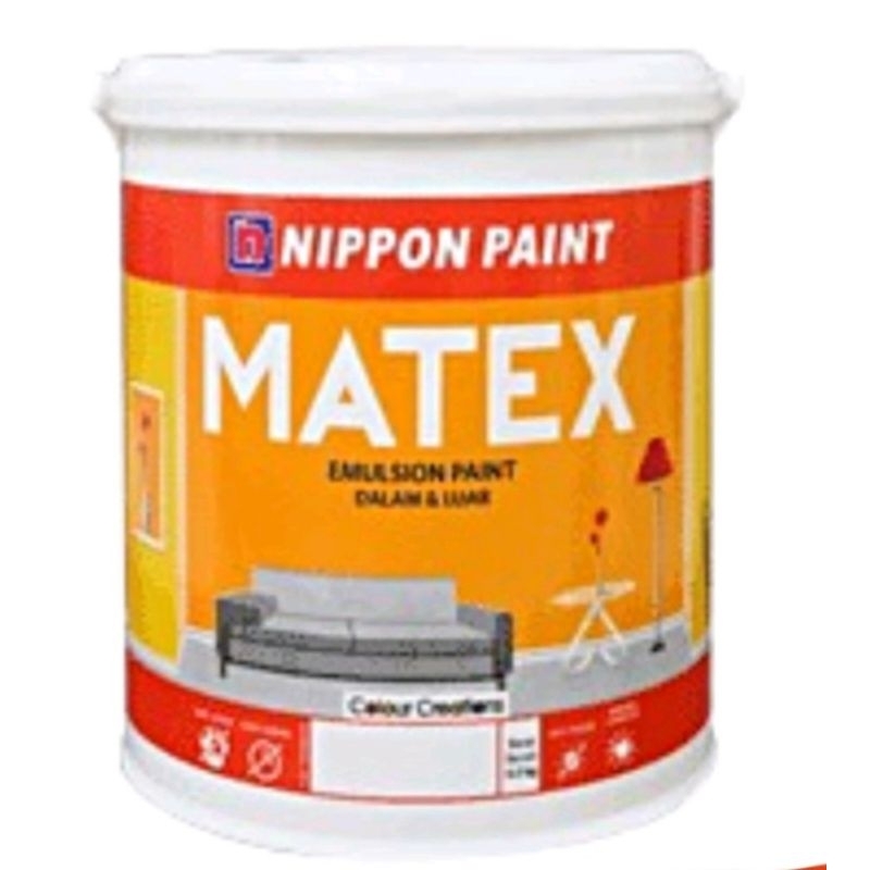 Jual Nippon"MATEX" cat tembok warna HITAM 5kg #mixing# | Shopee Indonesia