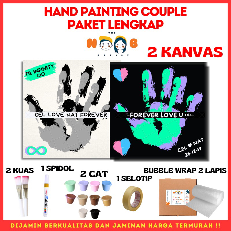 Jual Hand Painting Kit Canvas By The Noob Artist | Kanvas Cap Tangan ...