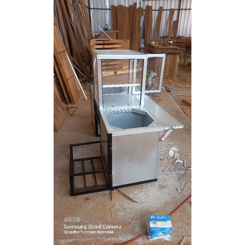 Jual gerobak motor aluminium | gerobak pentol aluminium | gerobak ...