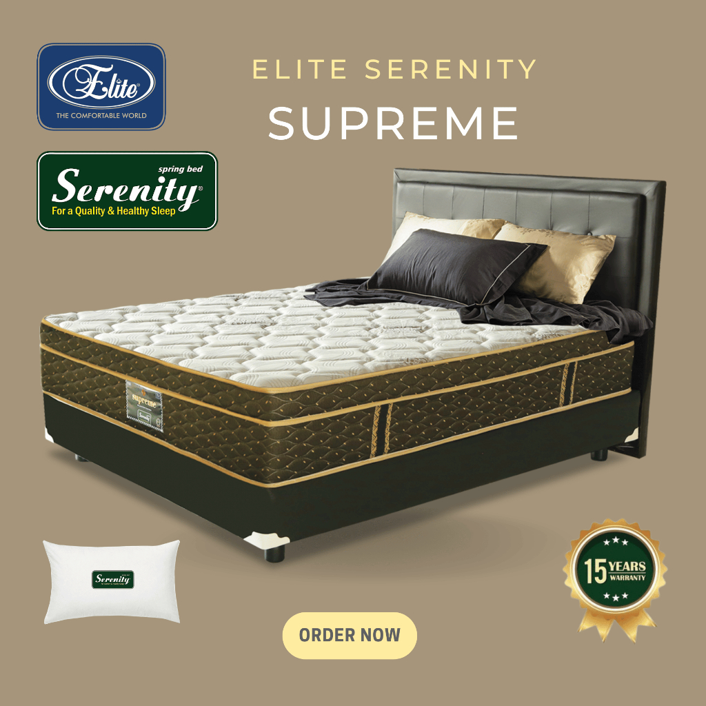 Jual Kasur Elite Serenity Supreme Plush Top - FULL SET / Matras Elite ...
