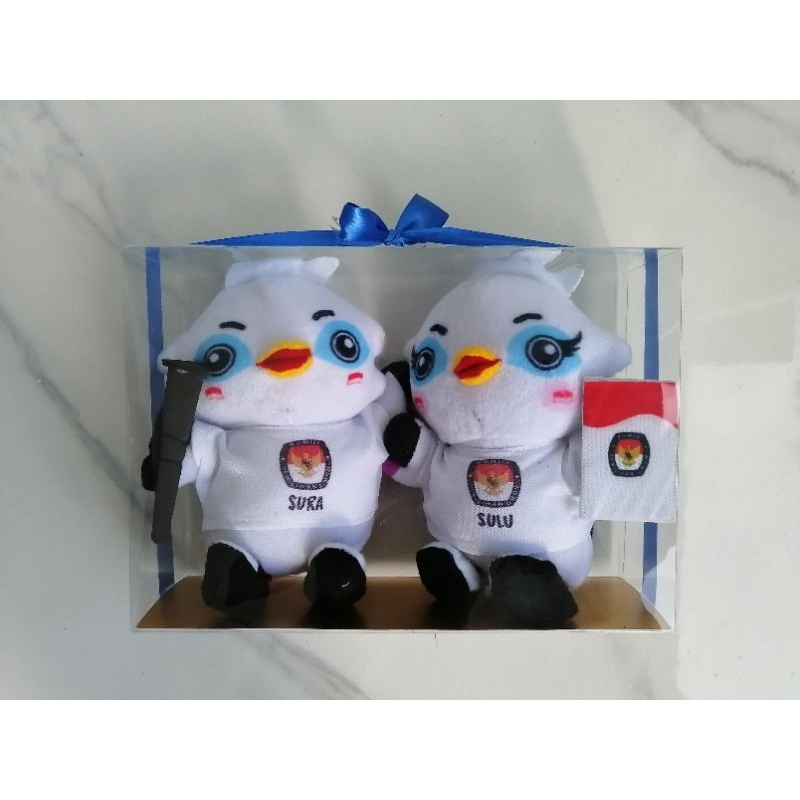 Jual Boneka KPU Sura Sulu | Boneka Maskot Pemilu Sepasang | Maskot KPU ...