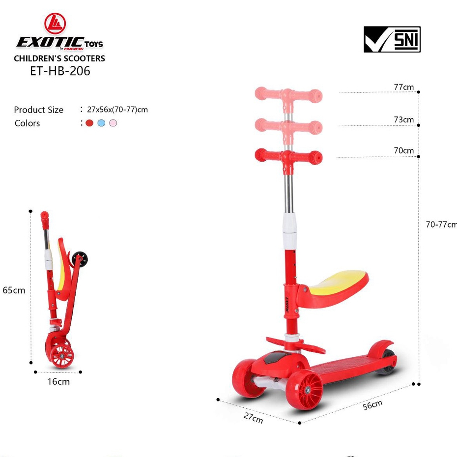 Jual Skuter multifungsi scooter otoped 3 in 1 exotic HB 006 II pmb iora ...