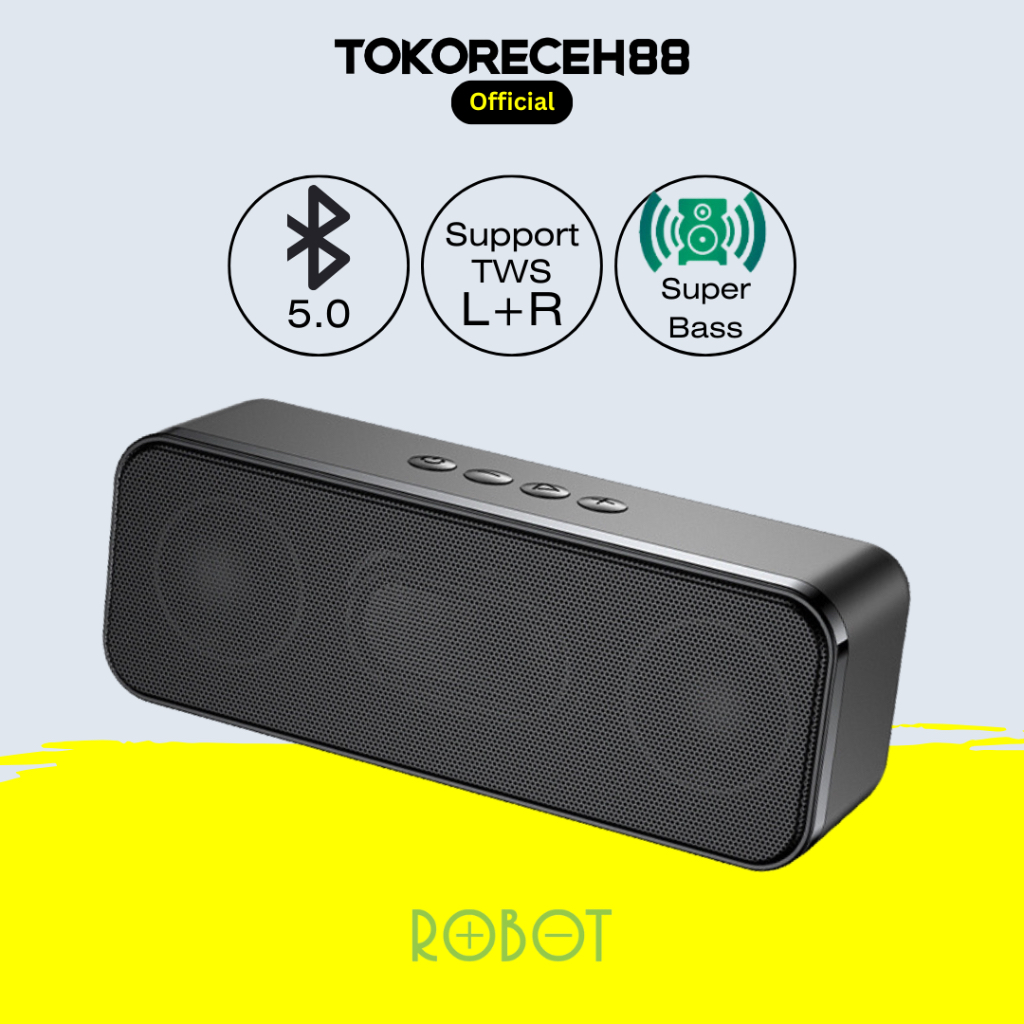 Jual Speaker Bluetooth ROBOT RB520 5.0 Portable Audio Wireless Super Bass Stereo Original ...