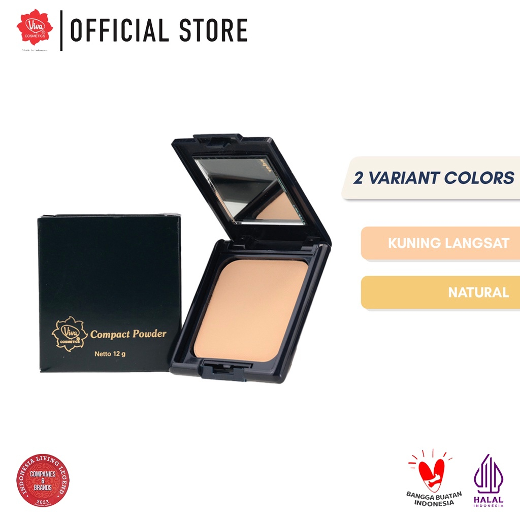 Jual Viva Compact Powder Blue (Biru) with moisturizer- tersedia 2 ...