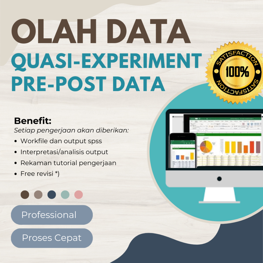 Jual QUASI EXPERIMENT/OLAH DATA PRETEST POSTEST/OLAH DATA EXPERIMEN ...