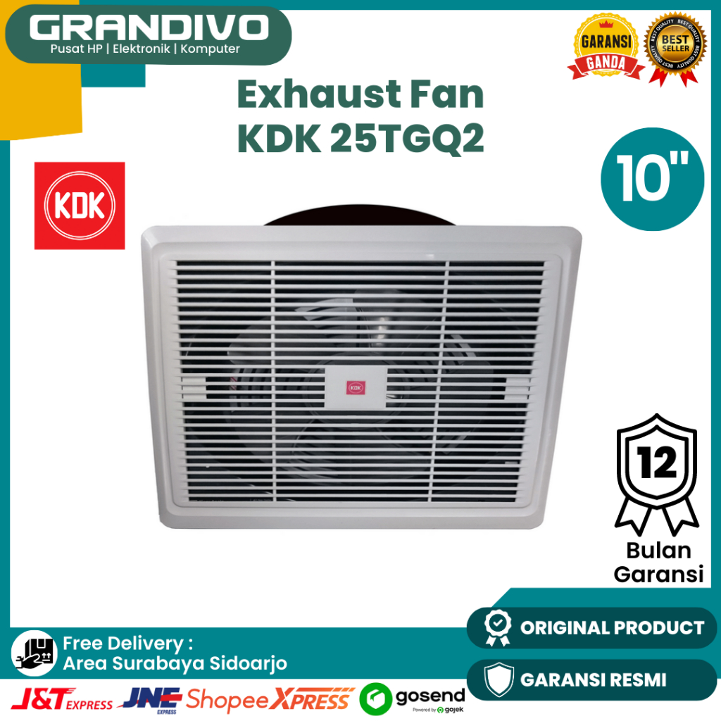 Jual Kipas Angin KDK Plafon Exhaustfan 10inch 25TGQ2 5 Blade - Grandivo ...