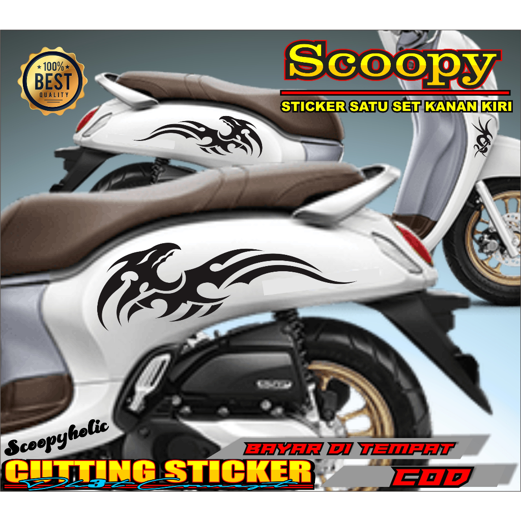 Jual STICKER SCOOPY STRIPING TRIBAL NAGA SCOOPY NEW PRESTIGE CUTTING ...