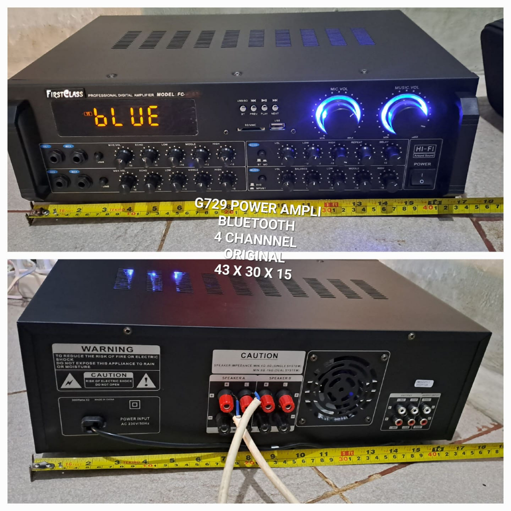 Jual G729 AMPLI BLUETOOTH POWER 4 CHANNEL AMPLI DIGITAL ECHO MIXER ...