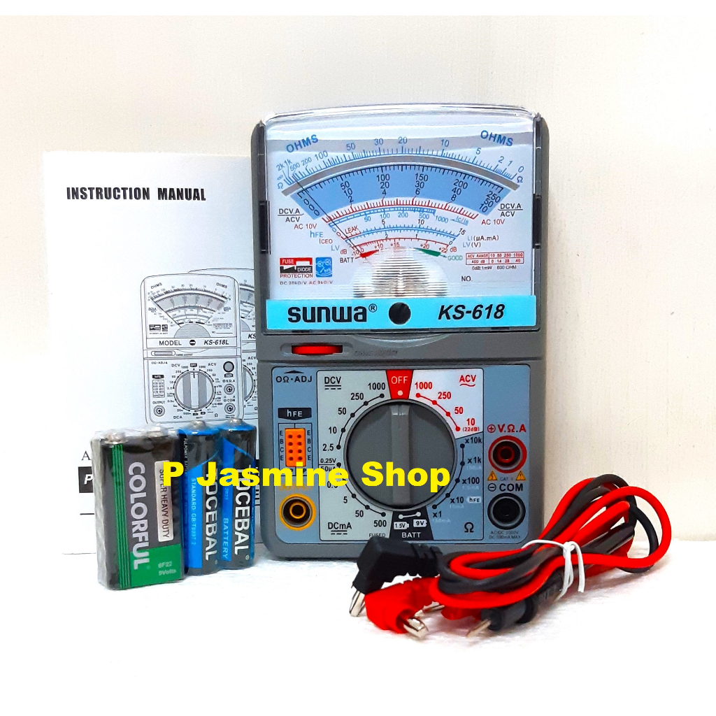 Jual MultiTester / MultiMeter / Avometer SUNWA KS-618 Analog Jarum ...
