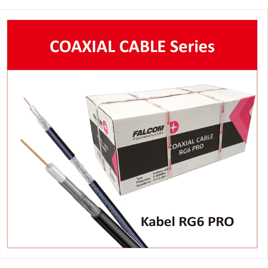 Jual Kabel coaxial RG 6 PRO FALCOM | Shopee Indonesia