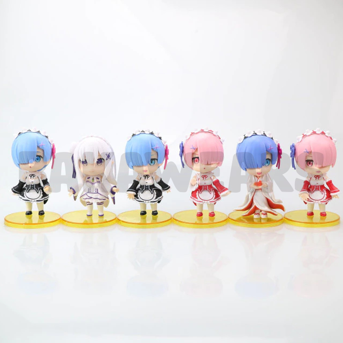 Jual Action Figure Waifu Re: Zero: Cute Kawaii Version - Rem, Ram ...