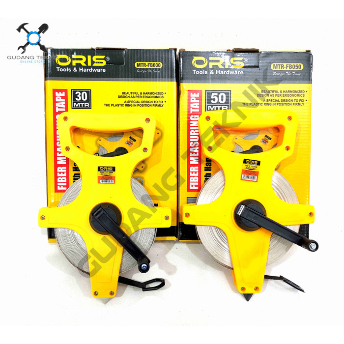Jual Meteran Roll Tancap FIBER 30M 50M 100M ORIS / Fiber Measuring Tape ...