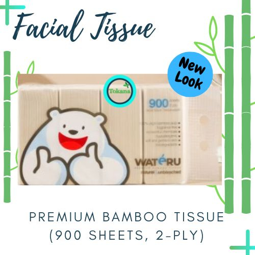 Jual Wateru - Premium Bamboo Facial Tissue/Tisu Wajah Bambu (900 sheets ...