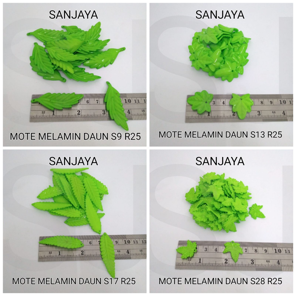 Jual Mote Melamin / Manik Daun / Manik Melamin Daun / Mote Melamin Daun ...