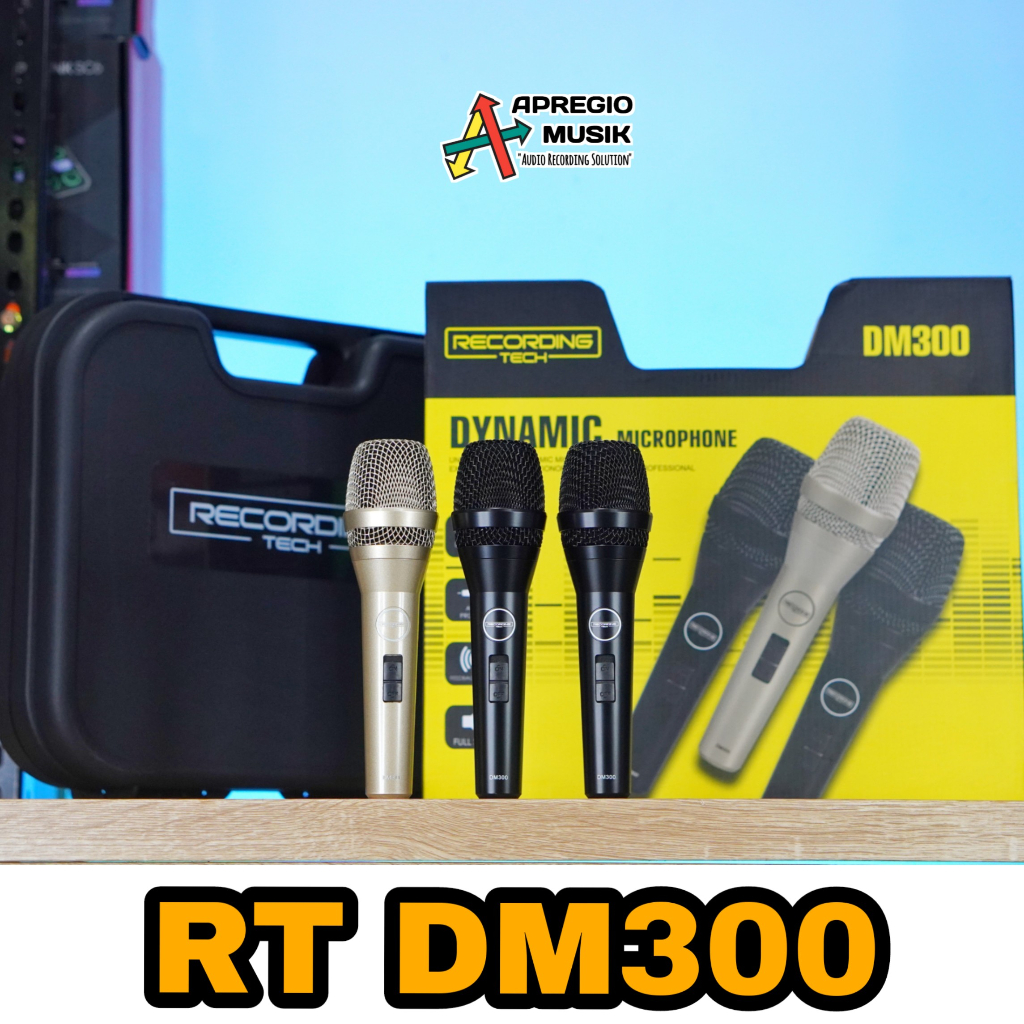 Jual RECORDING TECH DM300 3pcs Dynamic Vocal Microphone koper dan kabel ...