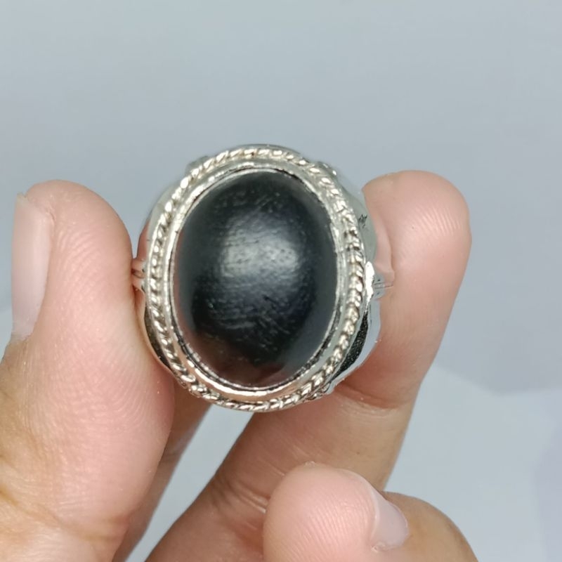 Jual CINCIN BATU AKIK KAYU KELOR HIATM | Shopee Indonesia
