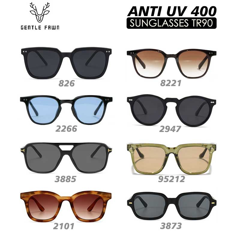 Jual Gentle Fawn Kacamata Sunglasses Anti Uv 400 Bentuk Korean Style Kekinian Bahan Tr90 Kuat ...