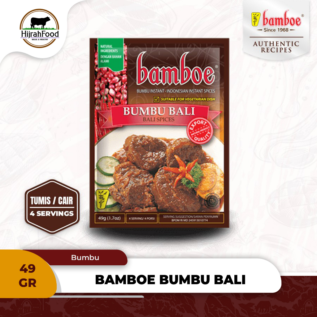 Jual Bamboe Bumbu Bali Rempah Asli Spice Mix for Balinese Dish 49gr | Shopee Indonesia
