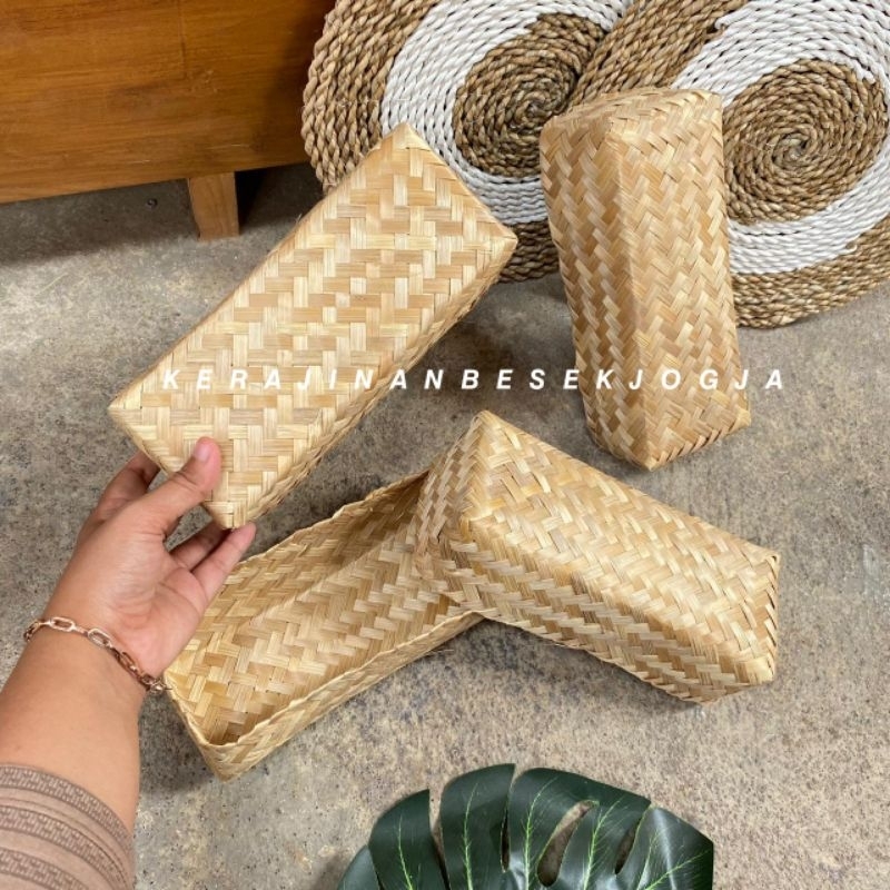 Jual BESEK 22X8 NATURAL/ BLICING | besek persegi panjang besek bambu ...
