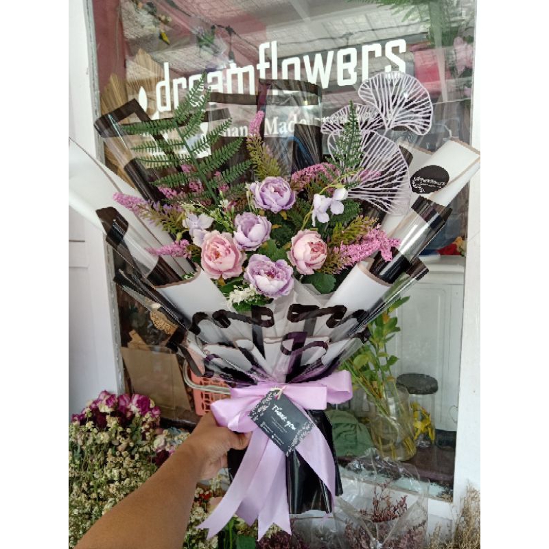 Jual buket bunga stand artificial jumbo ukuran 60 cm khusus pengiriman ...