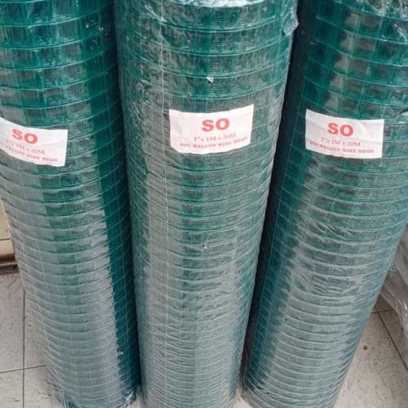 Jual kawat loket pvc hijau SO tinggi 1 meter 1/2",3/4",1"x1x20 panjang ...