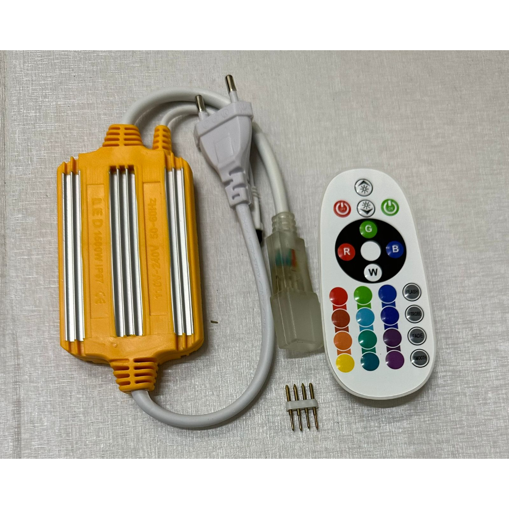 Jual Flaser adaptor Neon Flek Full Colour remote RGB Strip 4pin/orange ...