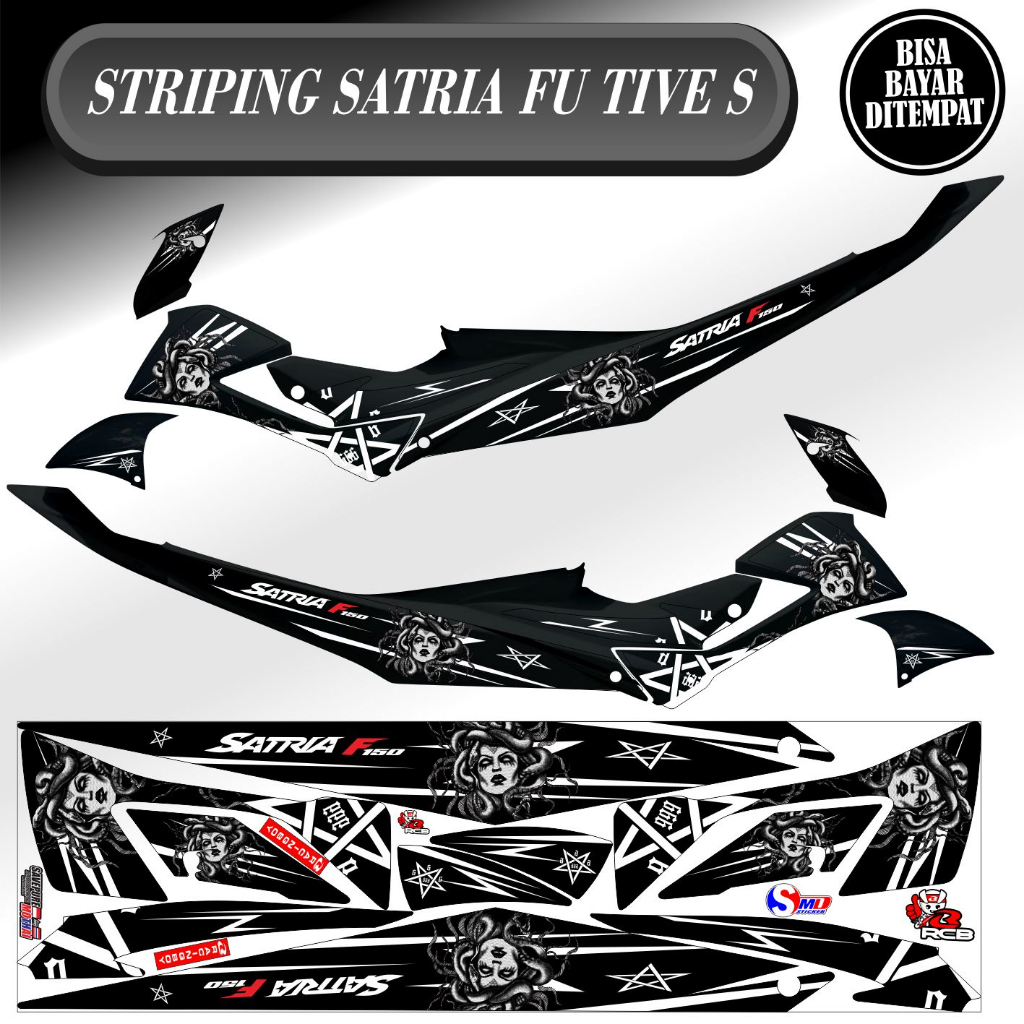 Jual STRIPING VARIASI SATRIA FU TIVE S STICKER MEDUSA | Shopee Indonesia