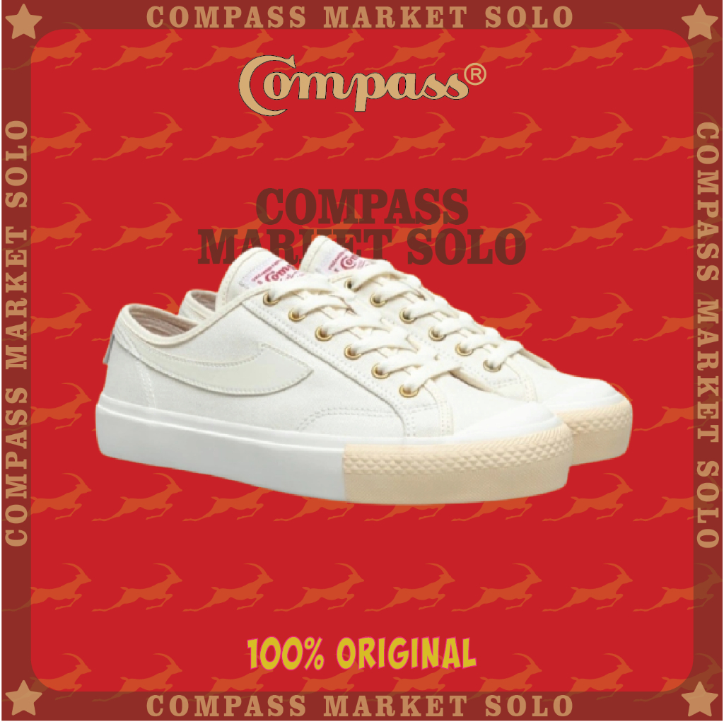 Jual [ORIGINAL] Sepatu Compass Gazelle Low Cream 36 - 43 | Shopee Indonesia