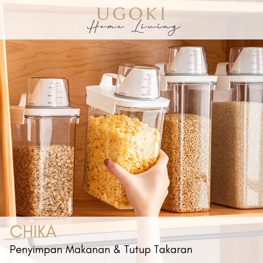 Jual |UGOKI| CHIKA Food Container Serbaguna Estetis Toples Beras Anti ...