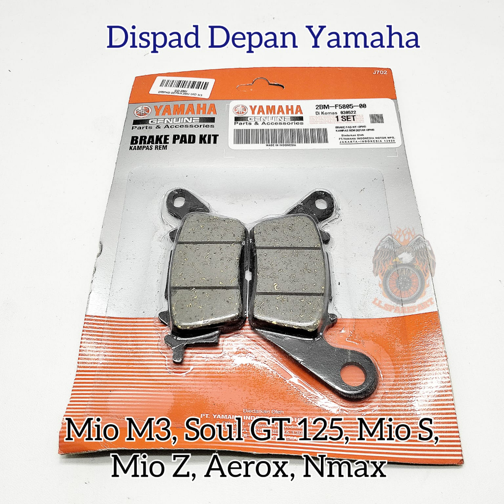 Jual DISPAD DISC PAD KAMPAS REM DEPAN YAMAHA 2BM KUALITAS ASLI ORIGINAL ...