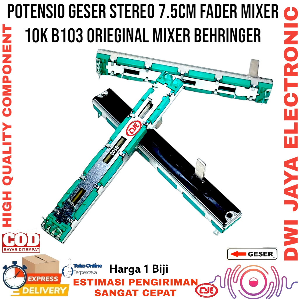 Jual Fader Mixer Potensio Geser Stereo 7.5 cm 10k B103 Original Mixer ...