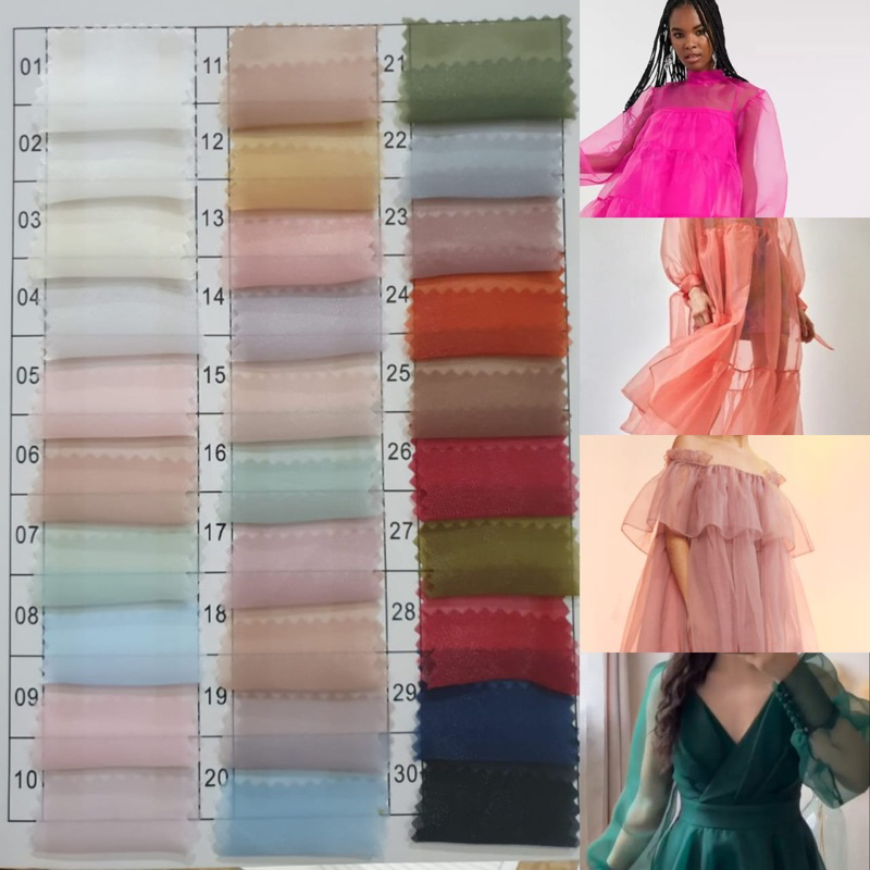 Jual 1 ROLL BAHAN KAIN ORGANZA / KAIN KACA / ORGANDI | Shopee Indonesia