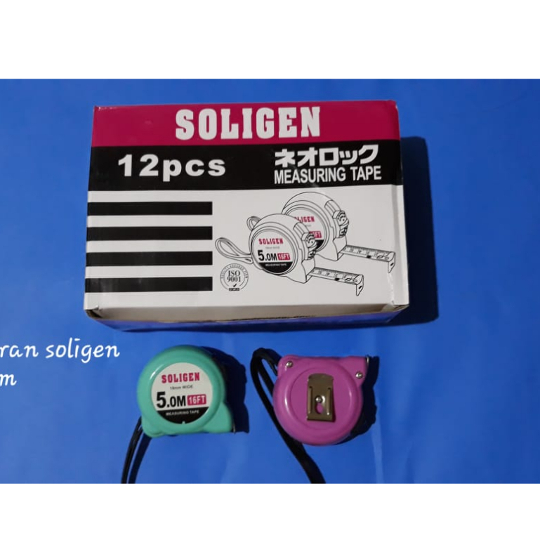 Jual Meteran Tukang 3 M / 5 M / 7,5 M Soligen Measuring Tape Alat Ukur ...