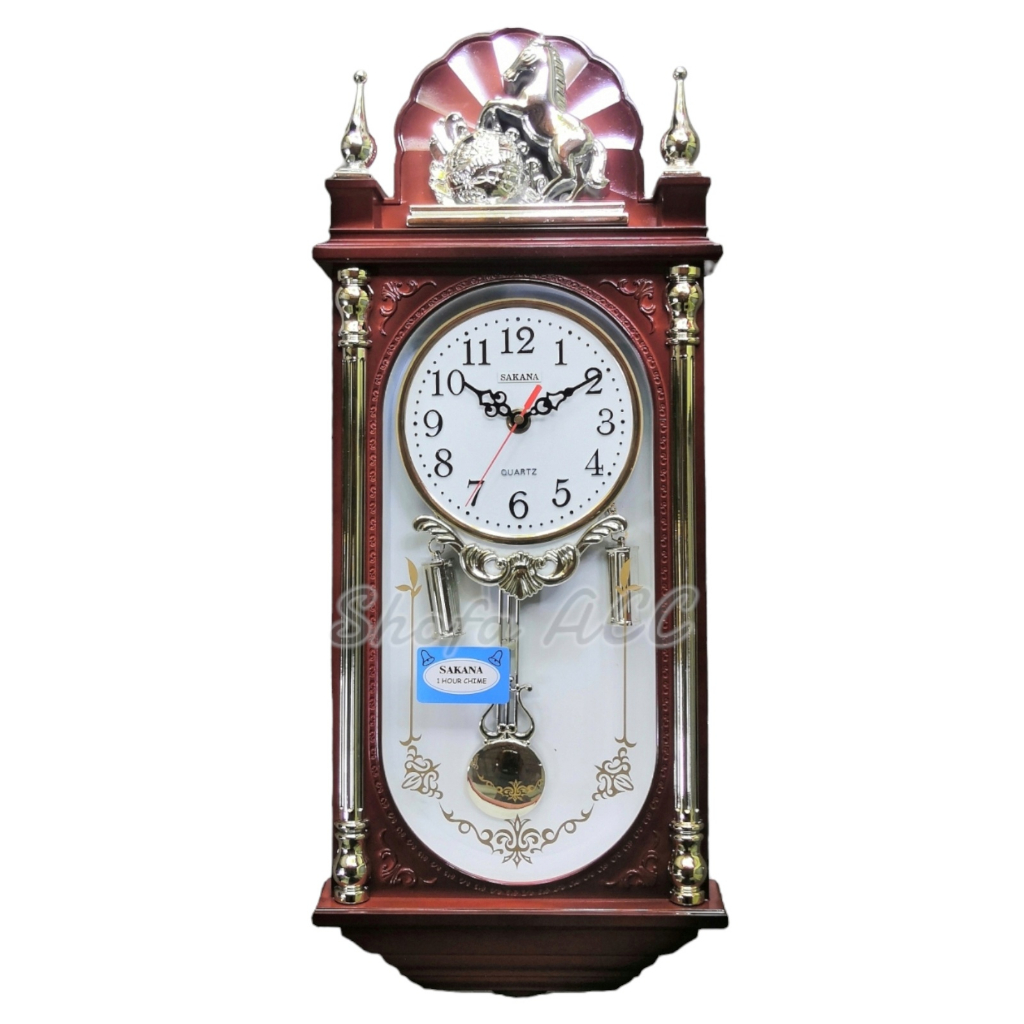 Jual Jam Dinding Sakana 329 Bunyi Musik Melodi Lonceng Tiap Jam Bandul ...