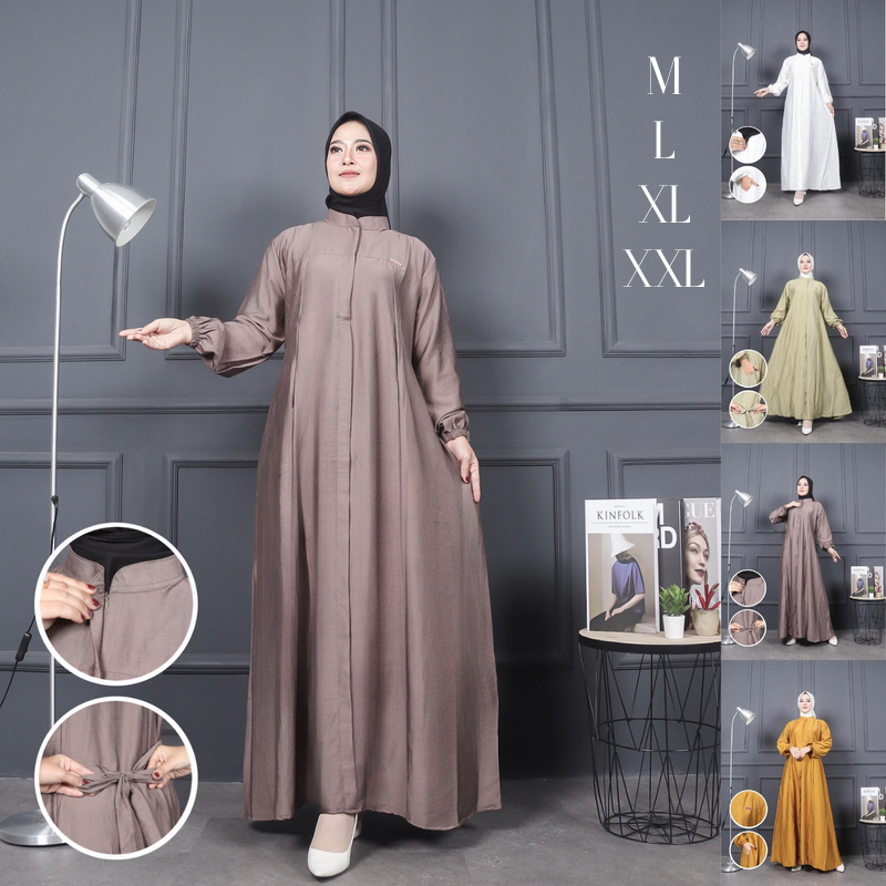 Jual Sabrina dress Gamis wanita Terbaru / Gamis anggun Simpel polo ...