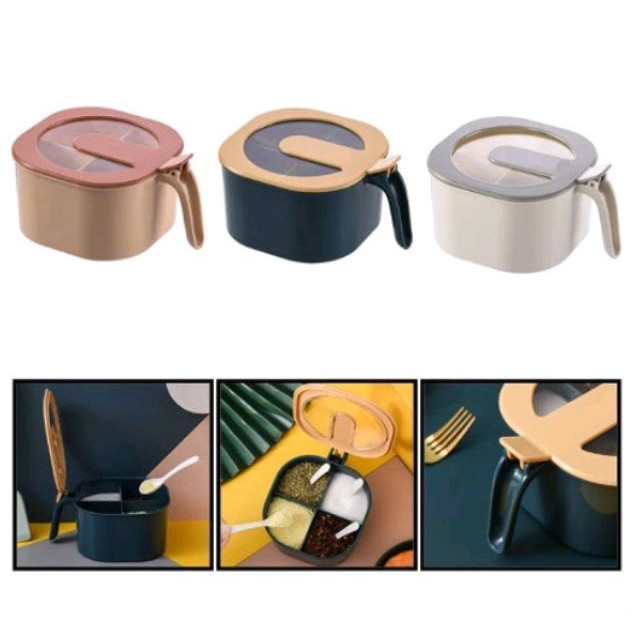 Jual Tempat Bumbu Dapur Set C202 Kotak Bumbu Dapur 4 IN 1 / Wadah Bumbu ...