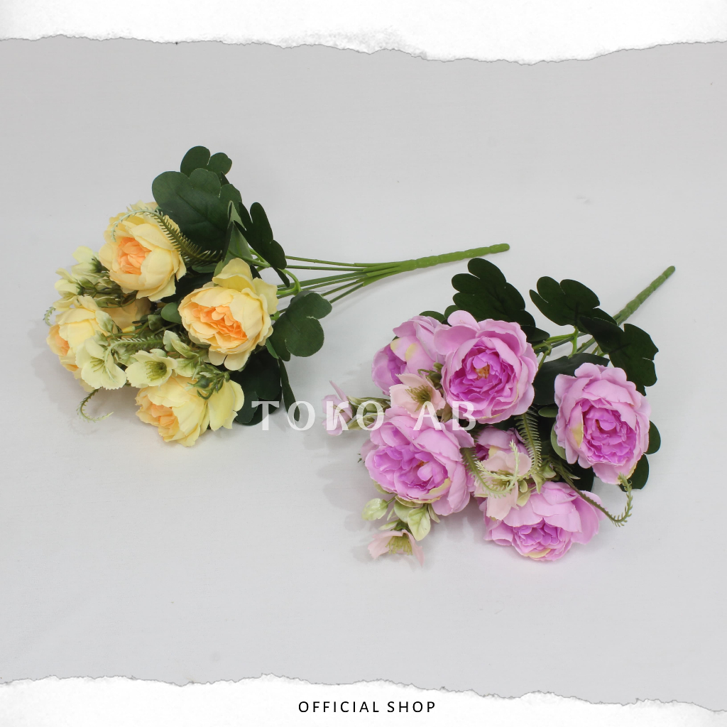 Jual BUNGA ARTIFICIAL PEONY ZQ4 B8391 BUNGA PLASTIK BUKET DEKORASI ...