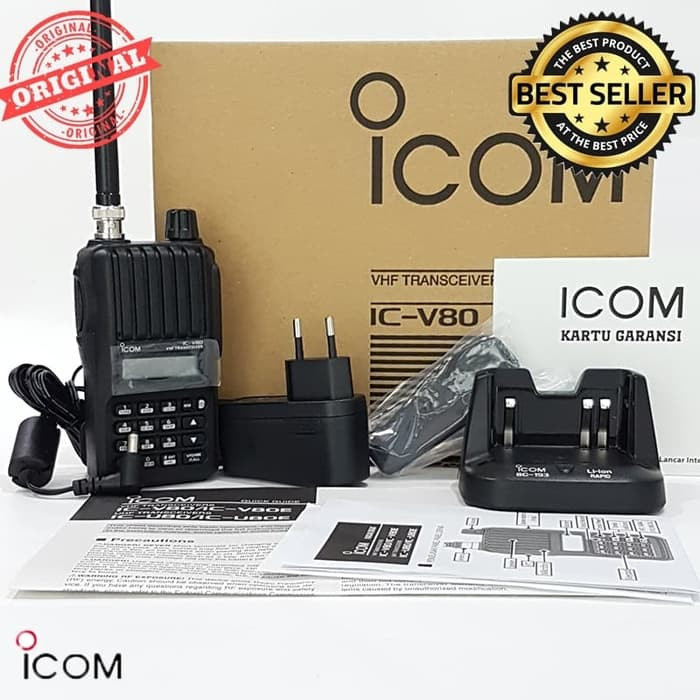 Jual HT RADIO Walkie Talkie Icom v80 ICV80 IC-V80 V 80 V80E Lithium VHF ...