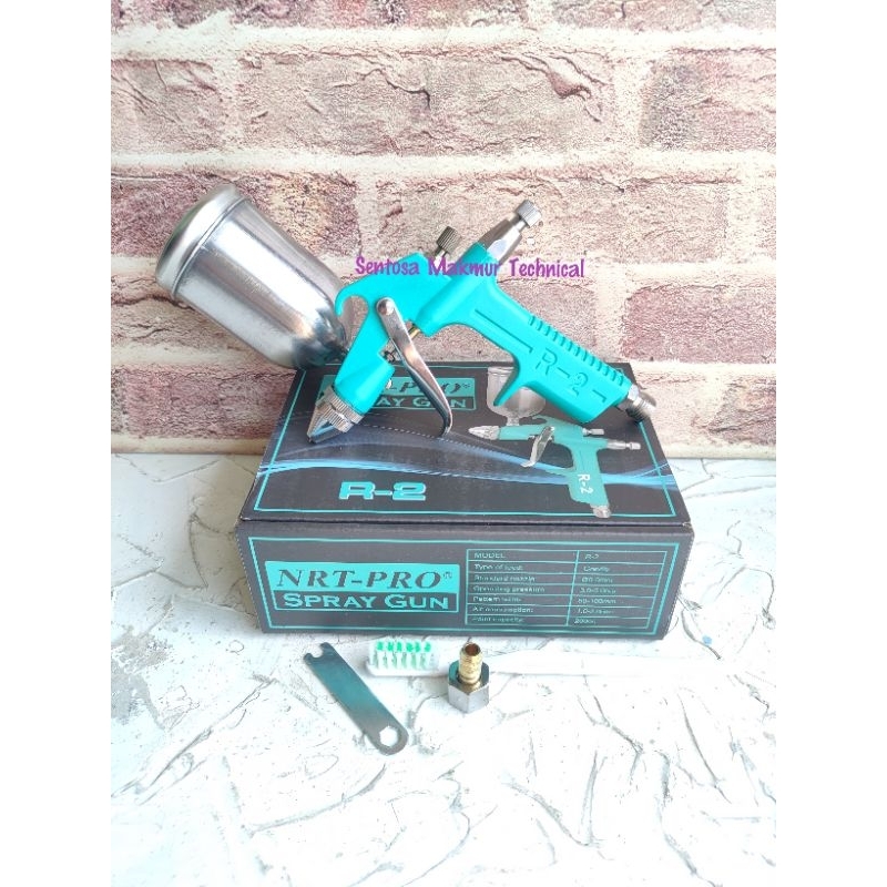 Jual NRT PRO R2 Spray Gun Spraygun Semprot Angin Cat Tabung Atas 200 CC ...