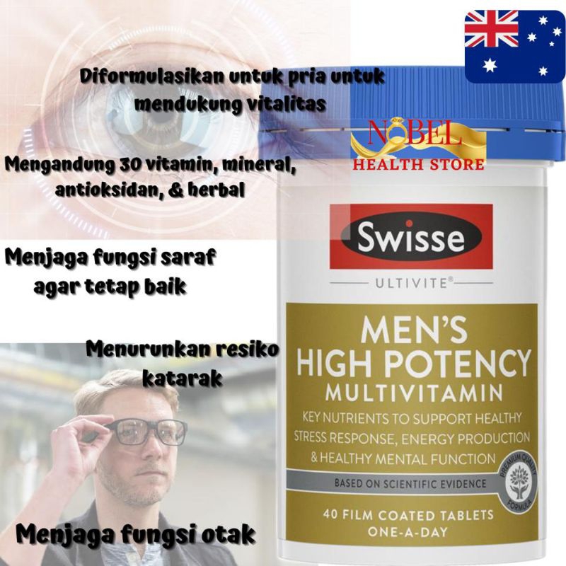 Jual swisse men high potency multivitamin 40 tablet | Shopee Indonesia