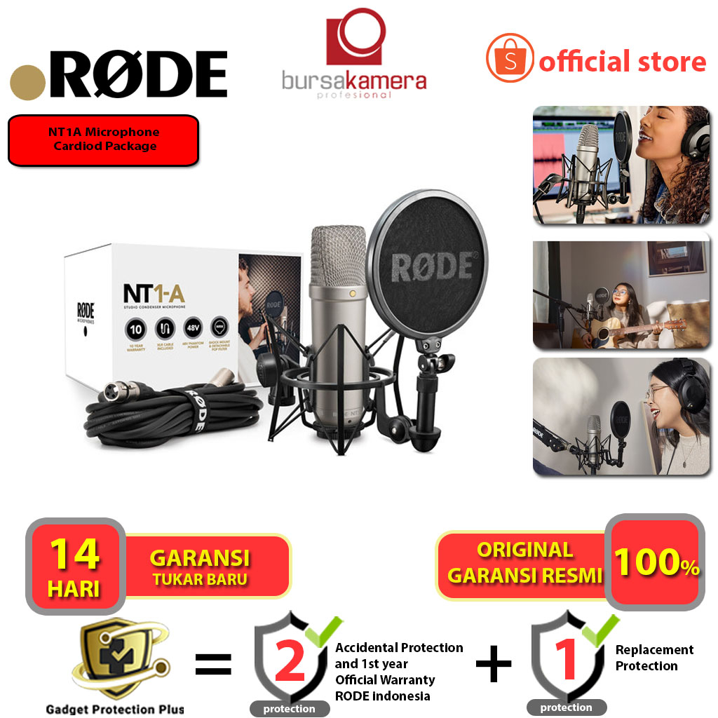 Jual RODE NT1A Microphone Cardiod Package NT-1A | Shopee Indonesia