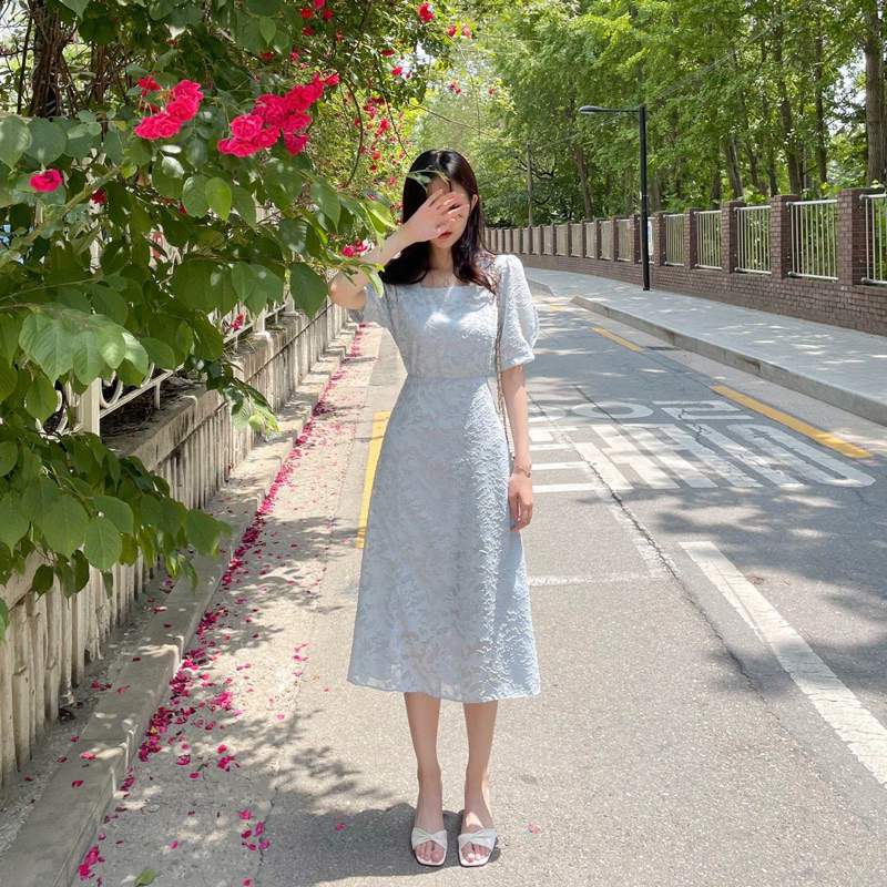 Jual Early Dress Korean Chic Minimalis Simple Basic Casual Sweet ...