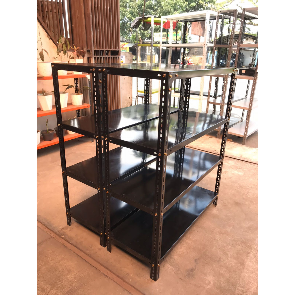 Jual Rak besi siku ukuran 40x120x150 4 susun / Rak gudang ukuran ...