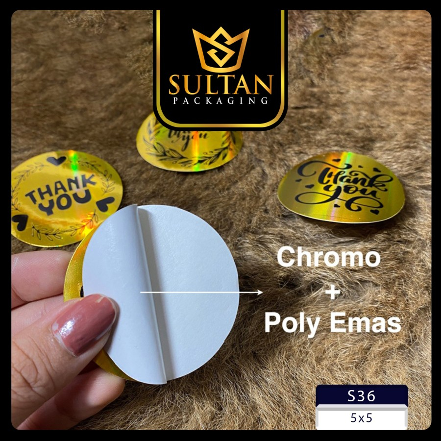 Jual Sticker - Label Sticker Segel Box Thank you - Label Sticker Foil ...