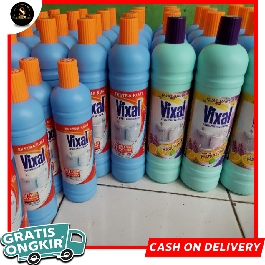 Jual Vixal Pembersih Keramik Lantai Kamar Mandi Extra Kuat Harum Kemasan Botol 750 ml Vixal ...