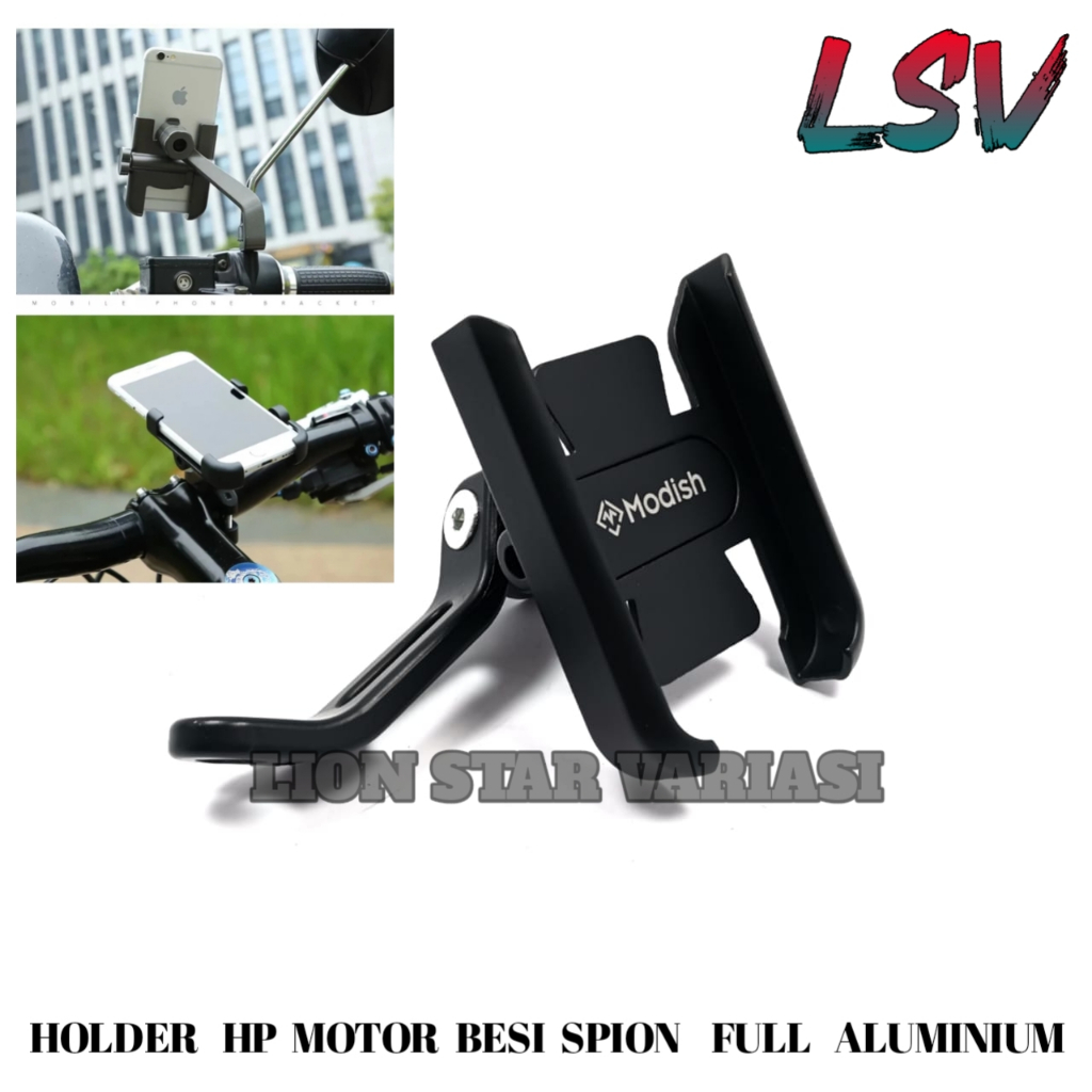 Jual Holder Hp Motor Spion Stang Hp Motor Full Alumunium Dudukan Penahan Hp Sandaran Pegangan ...