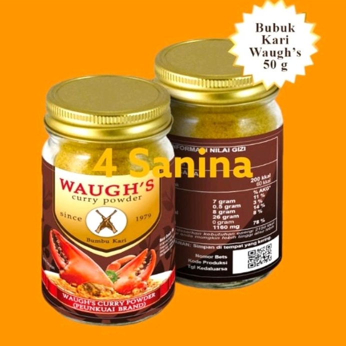 Jual BUMBU KARI WAUGHS CURRY POWDER 50GR / WAUGH'S CURRY POWDER 50GR ...