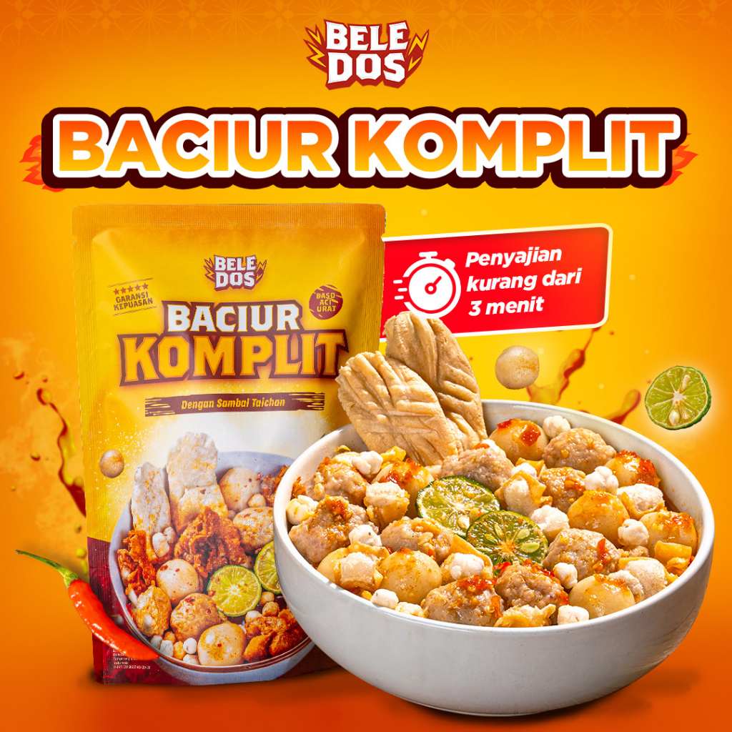 Jual Beledos Baciur Komplit 160 Gram dengan Sambal Taichan | Shopee ...