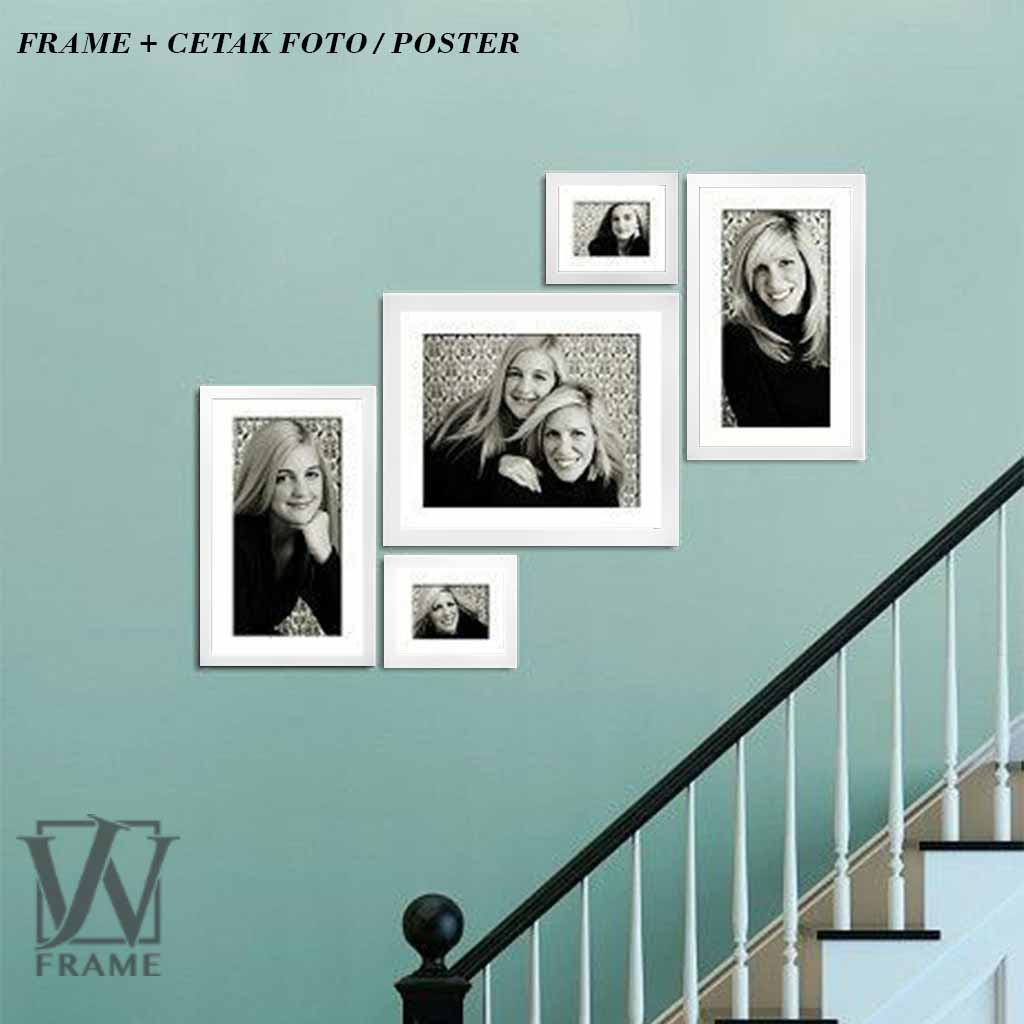 Jual PAKET BINGKAI / FRAME FOTO KOLASE SIMETRIS WARNA HITAM & PUTIH ...