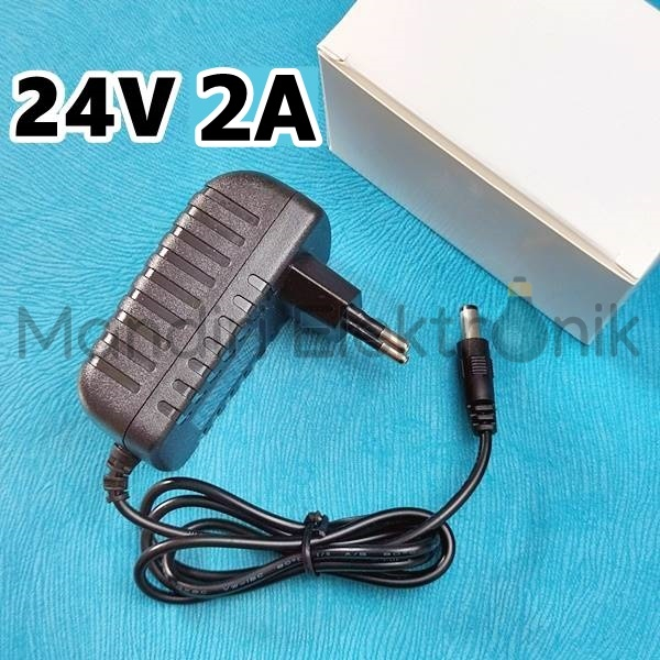 Jual Adaptor 24V 2A 1A Power Supply 24 Volt 2 Ampere 1 Ampere Adapter ...